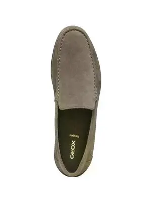 Geox Topstitched Suede Loafers