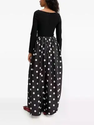 Sleeper Aurora Polka Dot-pattern Maxi Dress With Flower Embellishment