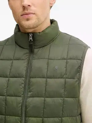 HACKETT Quilted Zip-fastening Gilet - Green