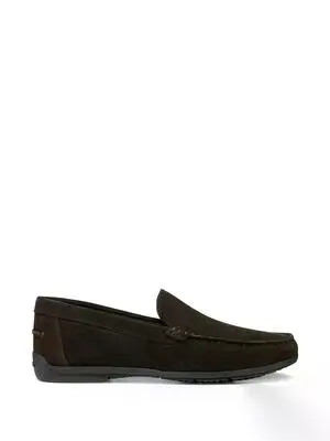 Geox Braided Suede Loafers - Brown