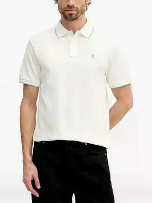 HACKETT Logo-embroidery Polo Shirt - Neutrals