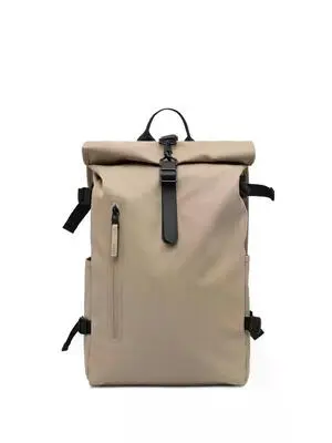 Rains Large Rolltop Buckled Backpack - Neutrals