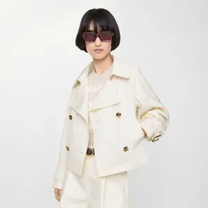 Burberry Cropped Lightweight Ladybrook Trench Jacket
