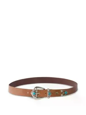 Pinko Buckled Leather Belt - Brown