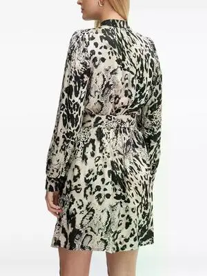 GAUDI Animal-print Belted Mini Dress