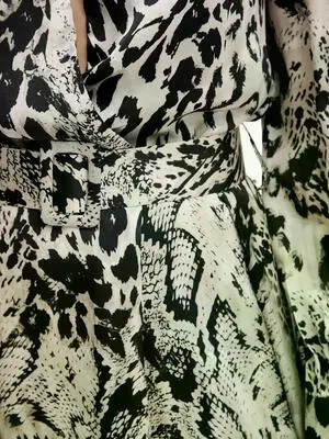GAUDI Animal-print Belted Mini Dress