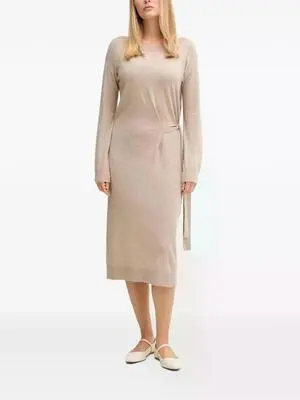 GAUDI Tie-waist Midi Dress - Neutrals