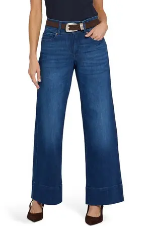 NYDJ Teresa Wide Hem Wide Leg Jeans - Deep Wave