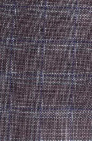Emporio Armani Plaid Virgin Wool Sport Coat - Plum