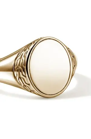 John Hardy Icon 50 Signet Ring - Gold