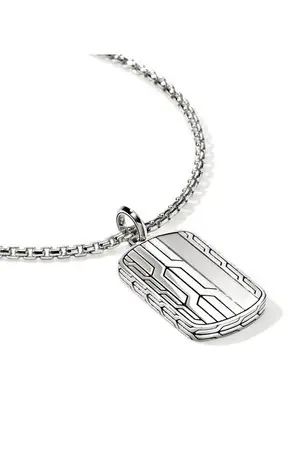 John Hardy Icon 50 Tag Sterling Pendant - Silver