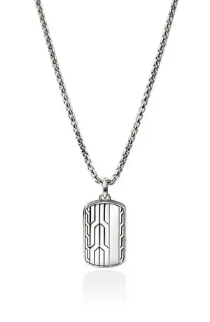 John Hardy Icon 50 Tag Sterling Pendant - Silver