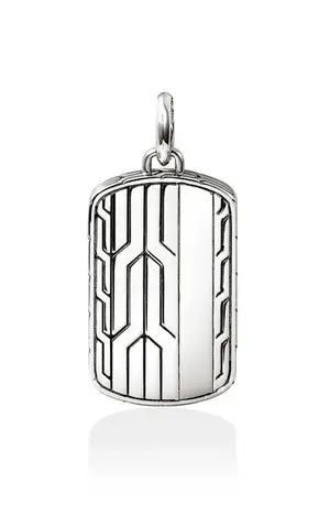 John Hardy Icon 50 Tag Sterling Pendant - Silver