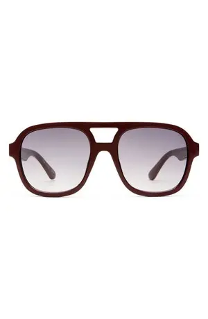 AIRE Whirlpool 53mm Aviator Sunglasses - Burgundy/warm Smoke Grad