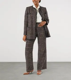 Marina Rinaldi Tweed Tailored Trousers