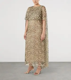 Marina Rinaldi Tulle Embroidered Cape