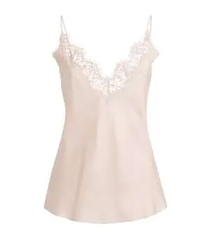 RÓHE Silk Lace Cami Top - Rose Gold
