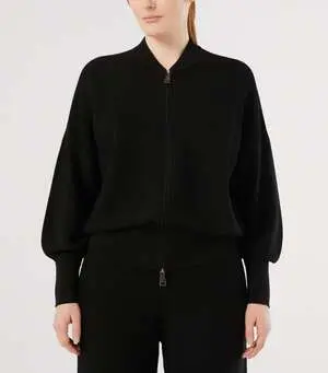 Marina Rinaldi Zip-up Bomber Cardigan