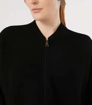 Marina Rinaldi Zip-up Bomber Cardigan
