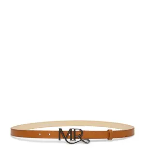 Marina Rinaldi Leather Logo Belt