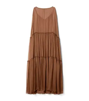 Marina Rinaldi Silk Maxi Dress - Beige