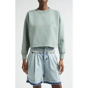 Isabel Marant Étoile Sunny Logo Embroidered Sweatshirt - Sage