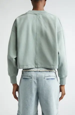 Isabel Marant Étoile Sunny Logo Embroidered Sweatshirt - Sage