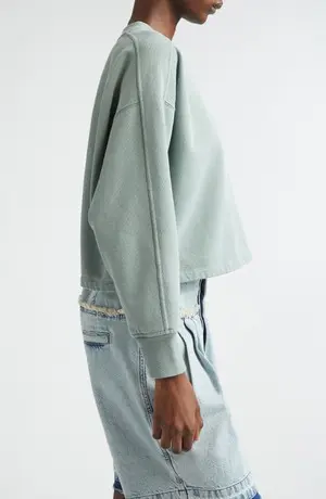 Isabel Marant Étoile Sunny Logo Embroidered Sweatshirt - Sage