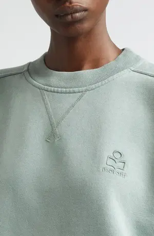 Isabel Marant Étoile Sunny Logo Embroidered Sweatshirt - Sage