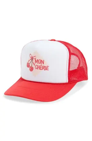 FRIDAY FEELIN’ Mon Cherie Trucker Hat - Red Split