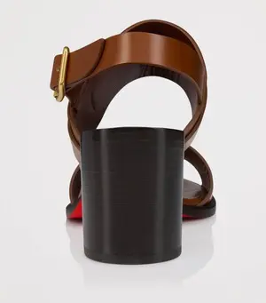 CHRISTIAN LOUBOUTIN Her In Roma 70 Leather Sandals - Brown