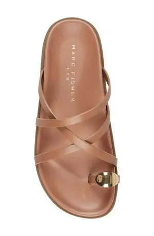 Marc Fisher Braidey Slide Sandal - Medium Natural