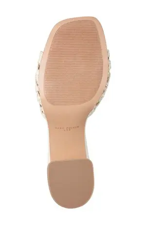 Marc Fisher Farrel Embellished Square Toe Slide Sandal