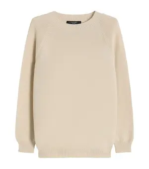 Max Mara Cotton Knitted Sweater - White