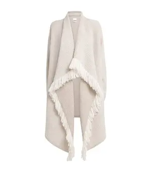 LAUREN MANOOGIAN Alpaca-merino Wool Tassel-trim Shawl Coat - White