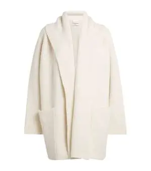 LAUREN MANOOGIAN Alpaca-merino Double-faced Scarf Coat - White