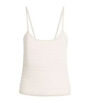 BARRIE Cashmere-cotton Tank Top - Ivory