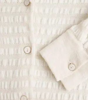 BARRIE Cashmere-cotton Embossed Shirt
