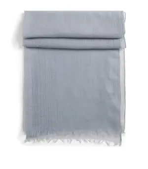 Colombo Silk-cashmere Scarf - Blue
