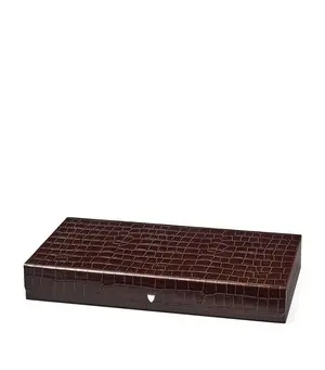 ASPINAL OF LONDON Leather Backgammon Set