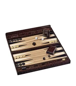 ASPINAL OF LONDON Leather Backgammon Set