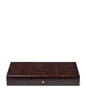 ASPINAL OF LONDON Leather Backgammon Set