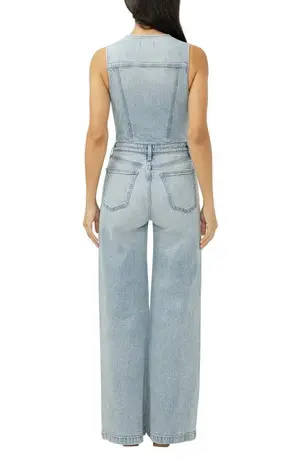 SILVER JEANS CO. Wide Leg Denim Jumpsuit