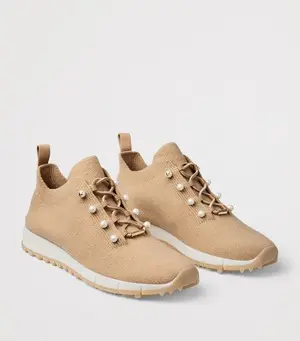 JIMMY CHOO Veles Cashmere Sneakers - Brown