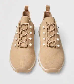 JIMMY CHOO Veles Cashmere Sneakers - Brown