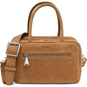 AIMEE Medium Ritual Leather Satchel Latte Nubuck