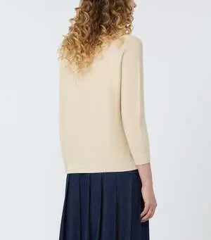 Max Mara Cotton Knitted Sweater - White