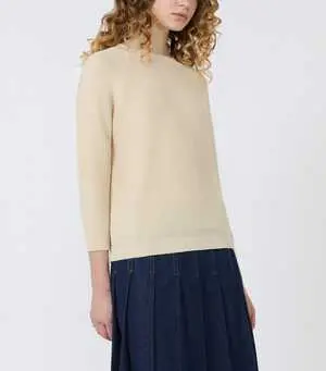 Max Mara Cotton Knitted Sweater - White