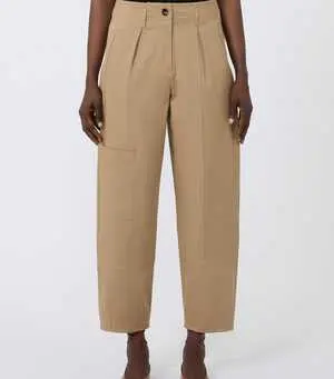 Max Mara Cotton Twill Cargo Trousers