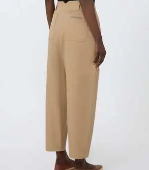 Max Mara Cotton Twill Cargo Trousers